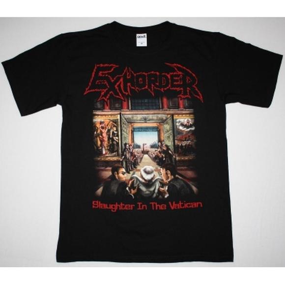Tops | Exhorder Slaughter In The Vatican 9 New Black Tshirt | Poshmark